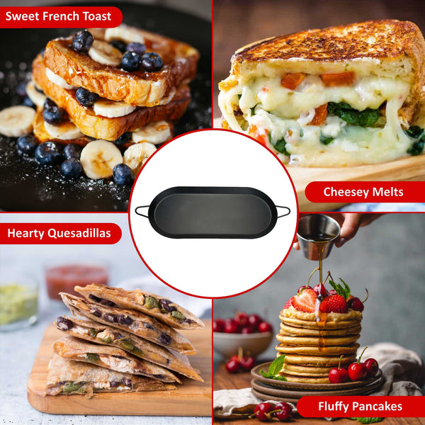 Brentwood BCM-2000 18-Inch Carbon Steel Non-Stick Double Burner Comal ...