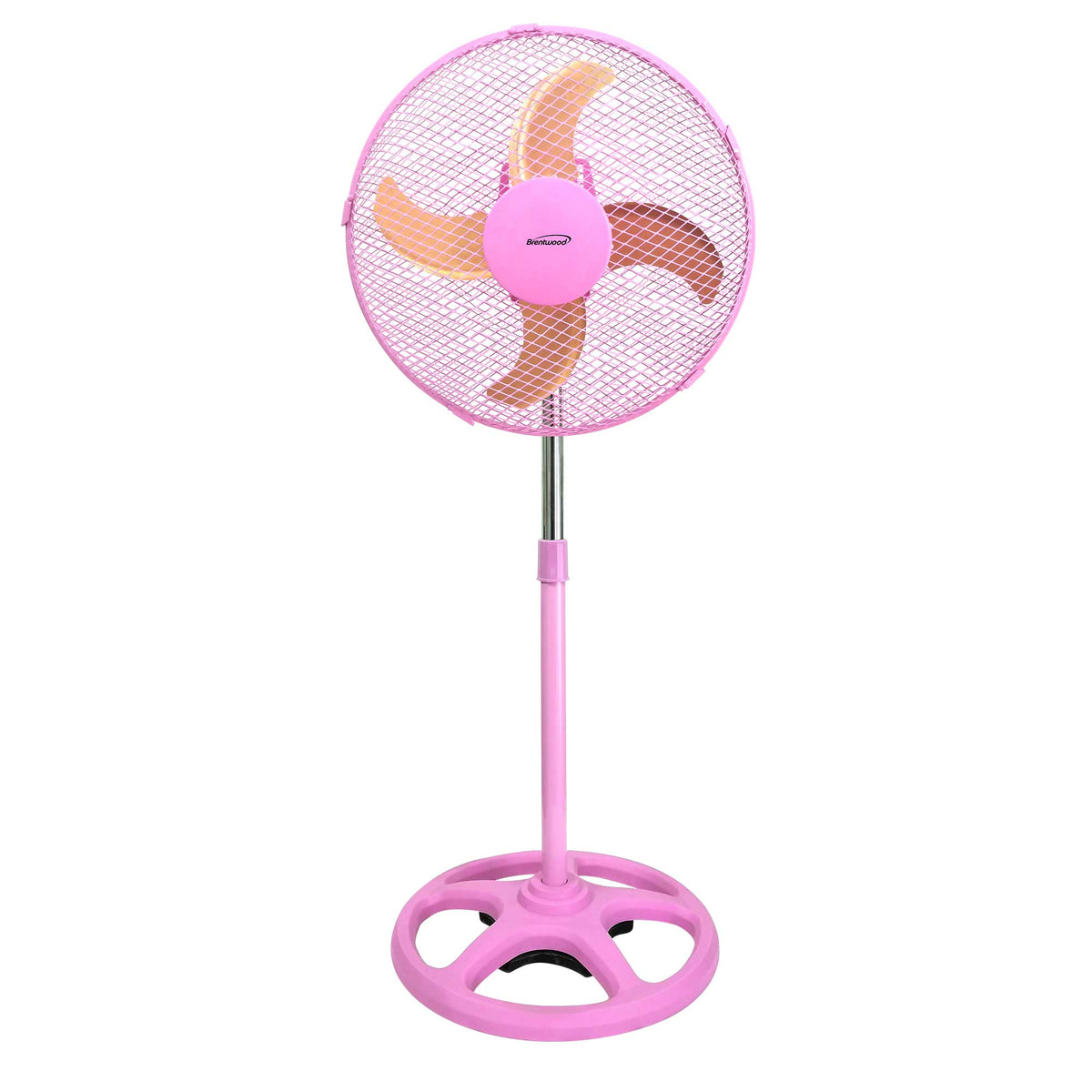 Brentwood F-12SMPK 3-Speed 12” Oscillating Stand Fan, Pink - Brentwood ...