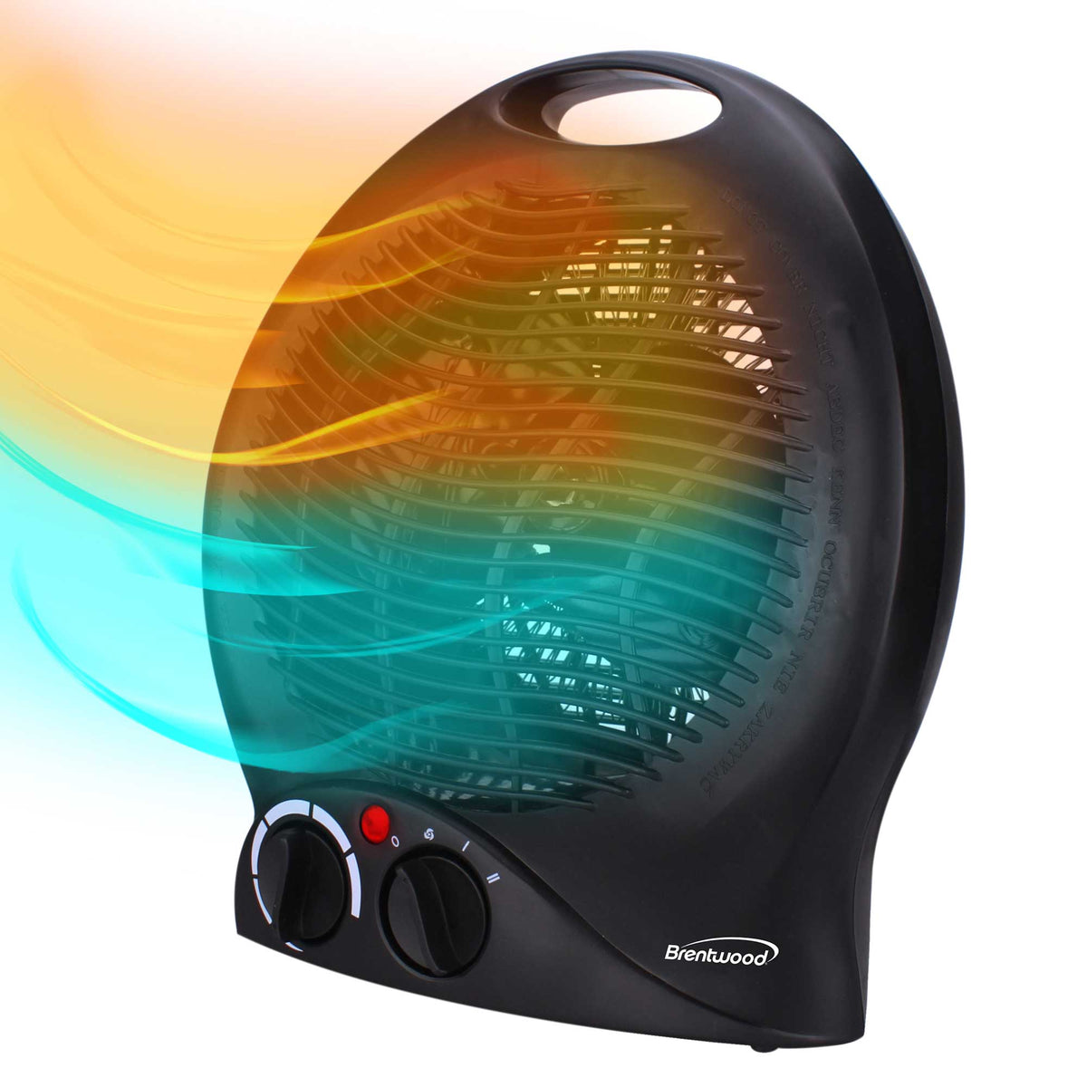 Brentwood H-F301BK 1500-Watt Portable Electric Space Heater and Fan, B ...