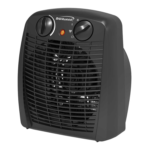 Brentwood H-F305BK 1500-Watt Portable Electric Space Heater and Fan, B ...