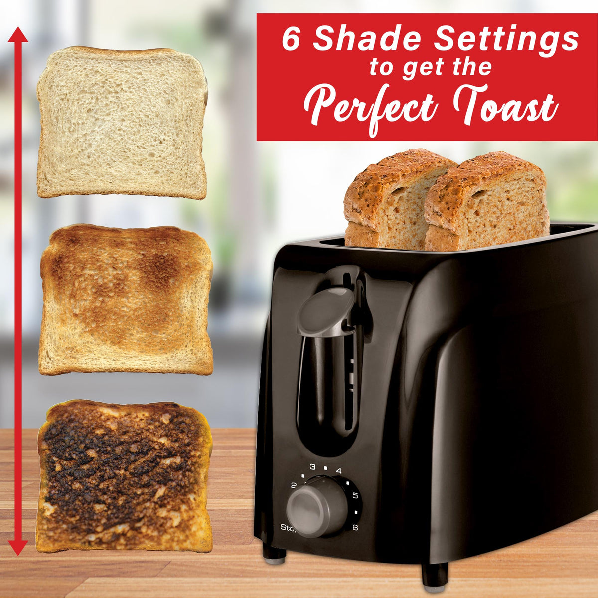 Brentwood TS-260B Cool Touch 2-Slice Toaster, Black - Brentwood Appliances