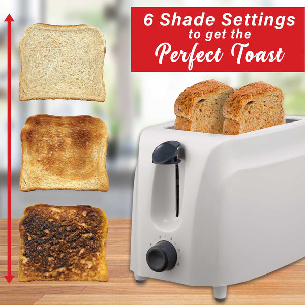 Brentwood TS-260W Cool Touch 2-Slice Toaster, White - Brentwood Appliances