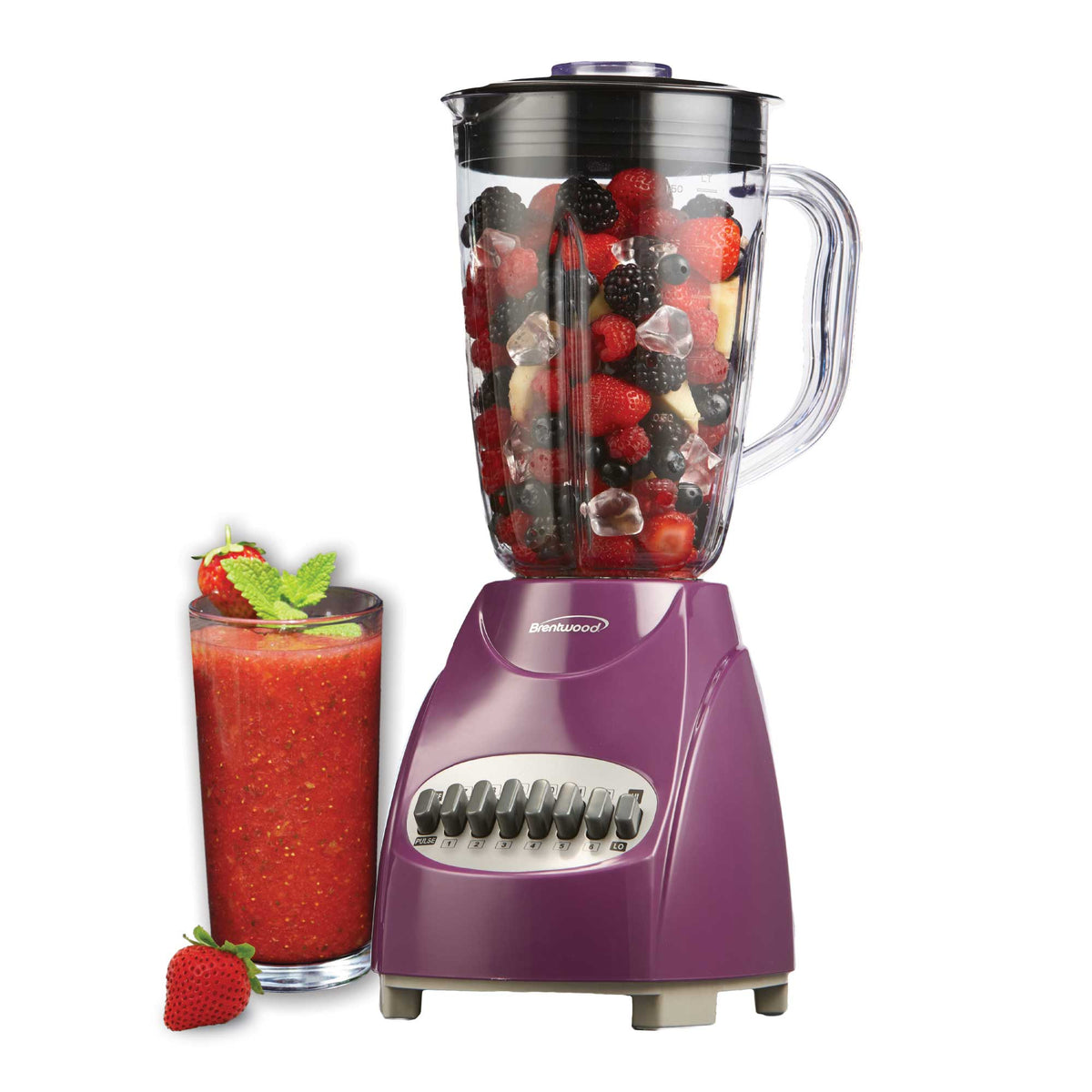 Brentwood JB-220PR 12-Speed + Pulse Blender, Purple - Brentwood Appliances