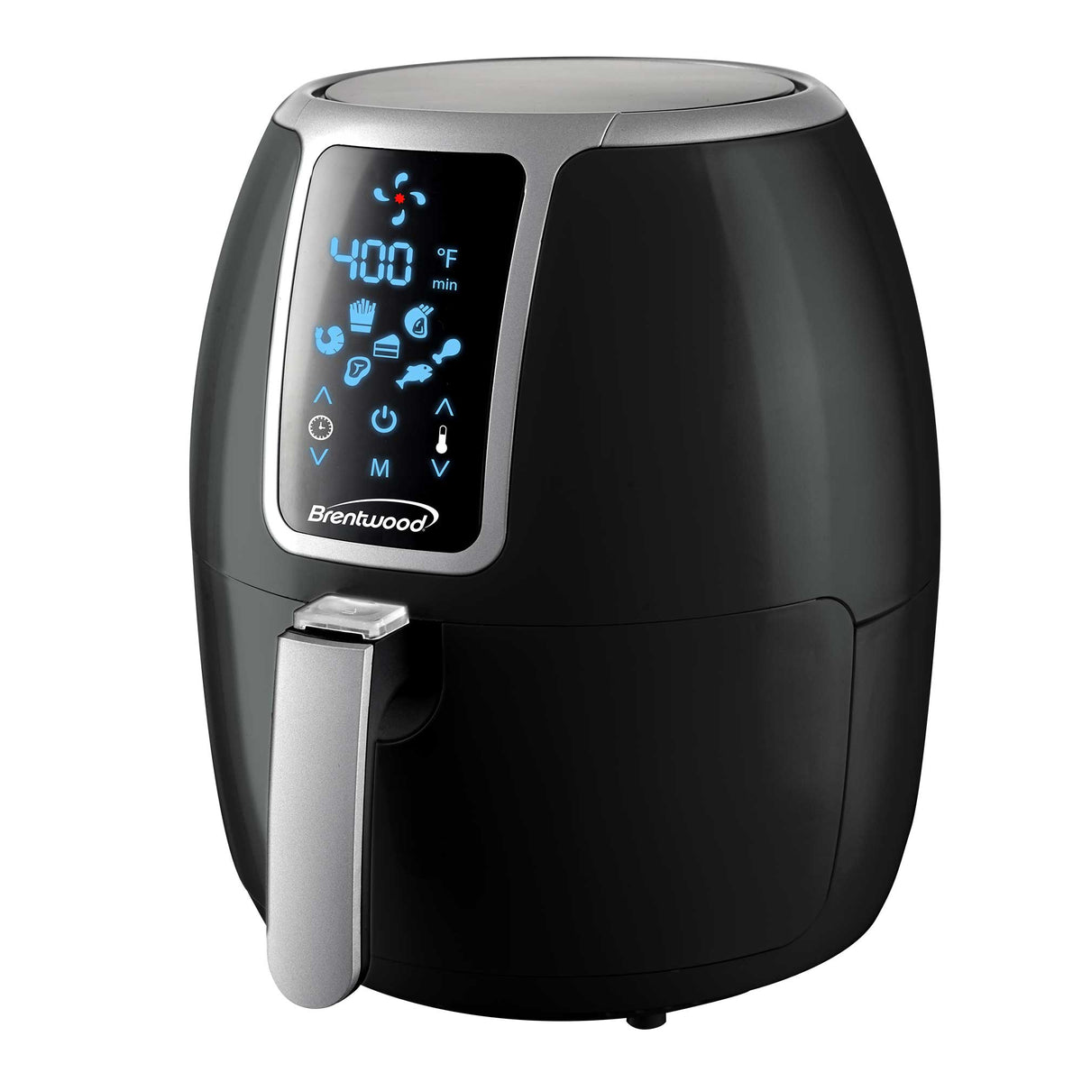 Brentwood AF-400DBK 4-Quart Electric Digital Air Fryer, Timer & Temp ...