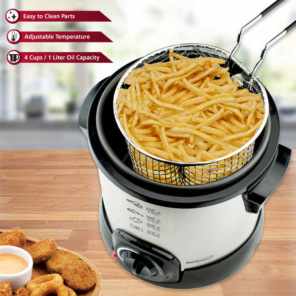 Brentwood DF-701 Electric Deep Fryer, 1-Liter, Stainless Steel ... Brentwood DF-701 Electric Deep Fryer, 1-Liter, Stainless Steel ...