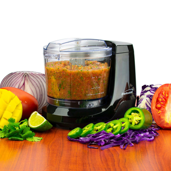 Brentwood MC-109BK 1.5 Cup Mini Food Chopper, Black - Brentwood Appliances
