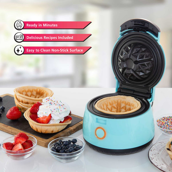 Brentwood TS-1401BL 750w Waffle Bowl Maker, Blue - Brentwood Appliances